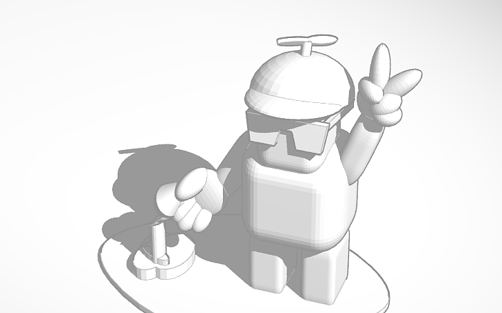 3D design sad man - Tinkercad
