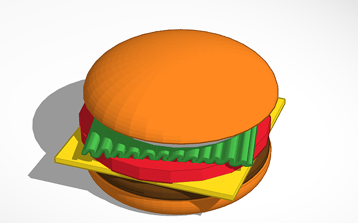 3D design burger - Tinkercad