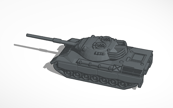 3D design Leopard 1A1 - Tinkercad