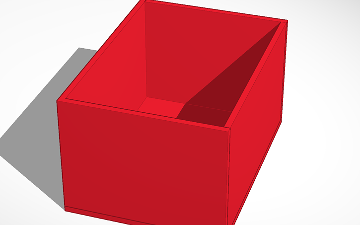 3D design Rect Prism Open Top - Tinkercad