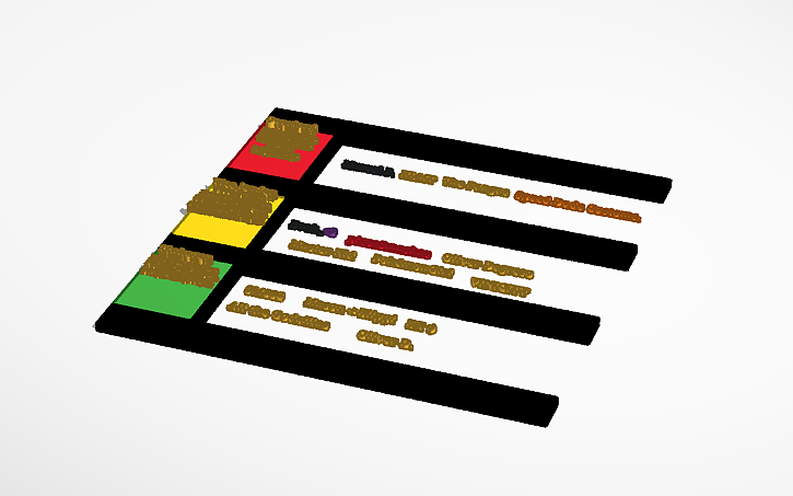 3D design Submission to Tier list of tinkerers - Tinkercad
