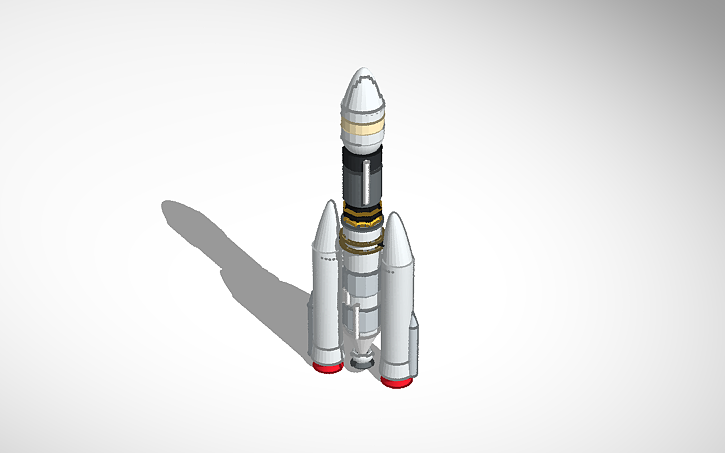 3D design GSLV Mk. III ISRO CHANDRAYAAN-3 - Tinkercad