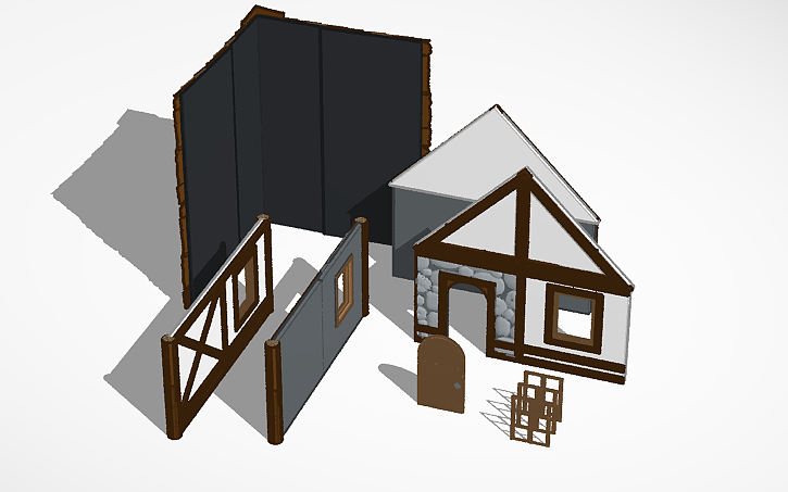 3D design Small Medieval building #1 - Tinkercad