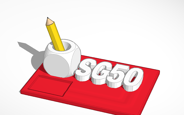 3D design Desk tidy - Tinkercad
