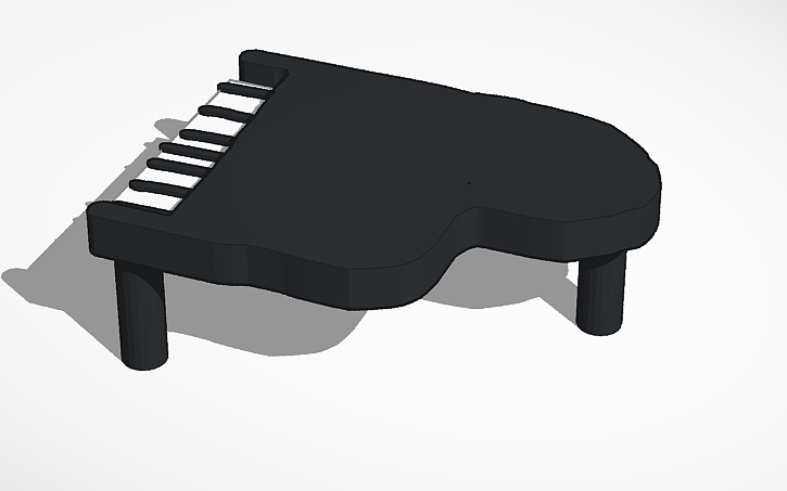 3D design Piano - Tinkercad