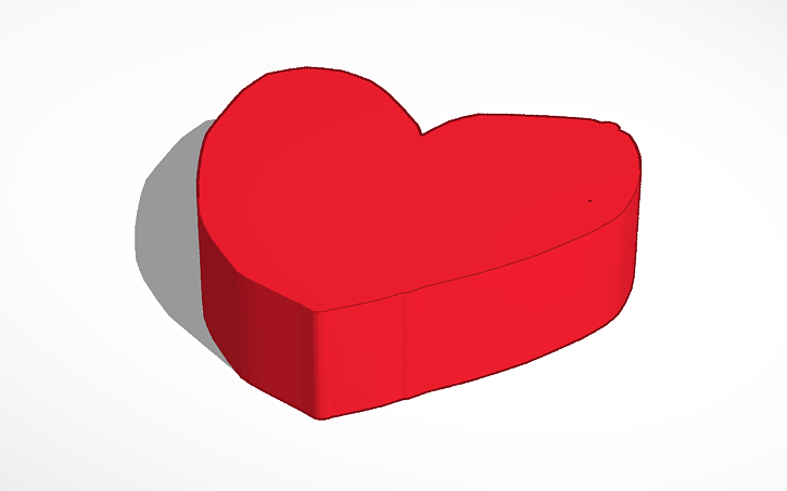 3D design heart - Tinkercad