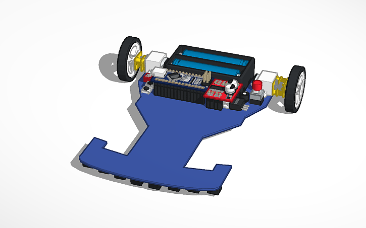 3D design Speed Line Follower Robot V2 - Tinkercad