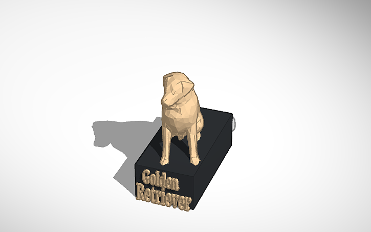 3D design Golden Retriever - Tinkercad