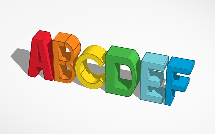 3D design Alphabet! - Tinkercad