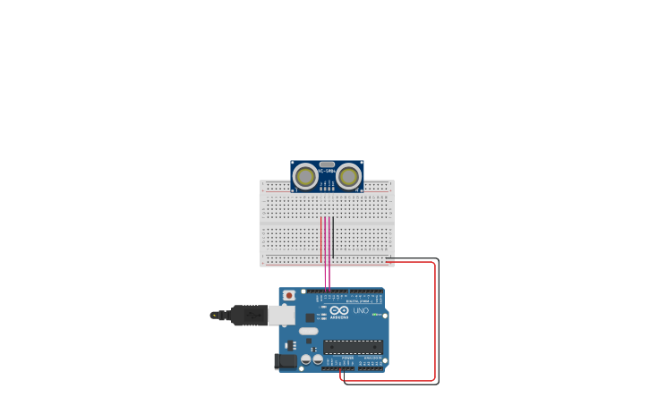 Circuit design Distance - Tinkercad