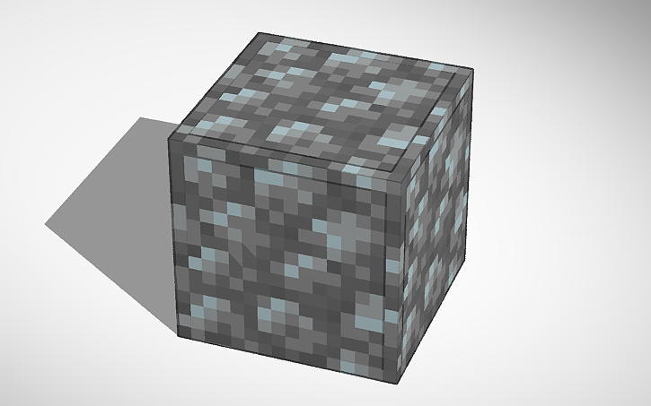 3D design Minecraft cobblestone block - Tinkercad