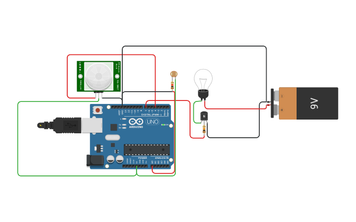 Circuit Design Ldr And Motion Sensor Tinkercad