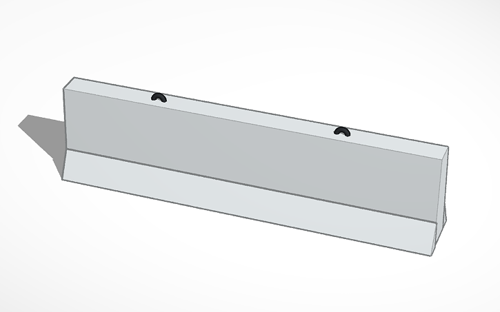 3D design Concrete Barrier Template - Tinkercad