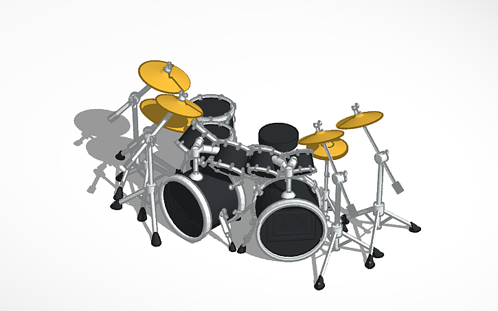 3D design DRUM KIT - Tinkercad
