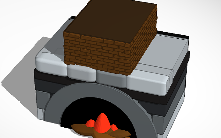 3D design fireplace - Tinkercad