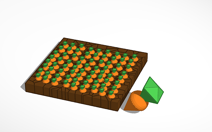 3D design Copy of Crops: carrots - Tinkercad