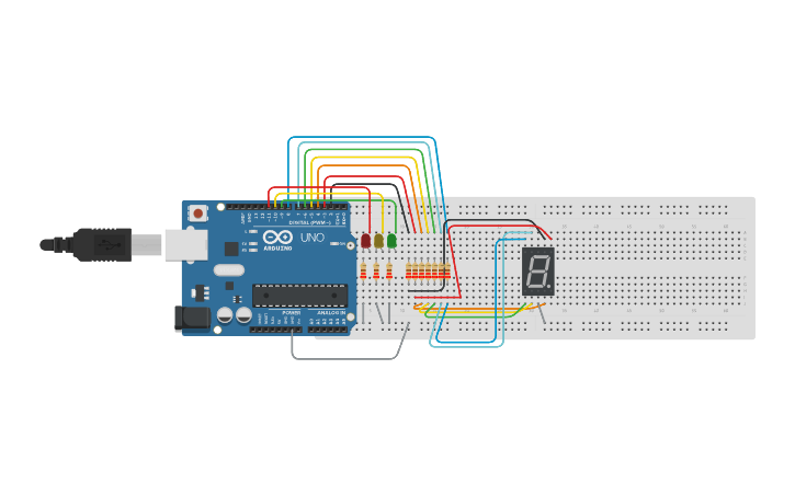 Circuit design TP1 robótica - Tinkercad