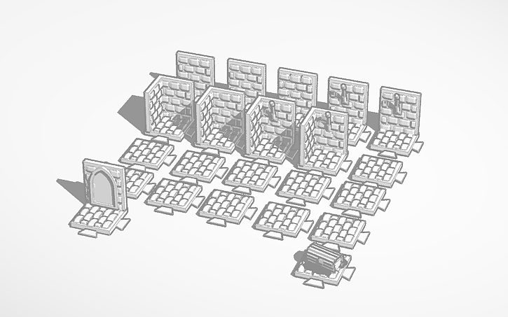 3D design DnD dungeon tiles - Tinkercad
