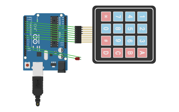 Circuit design keypad - Tinkercad