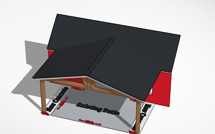 3D design Back Porch Dimensions - Tinkercad
