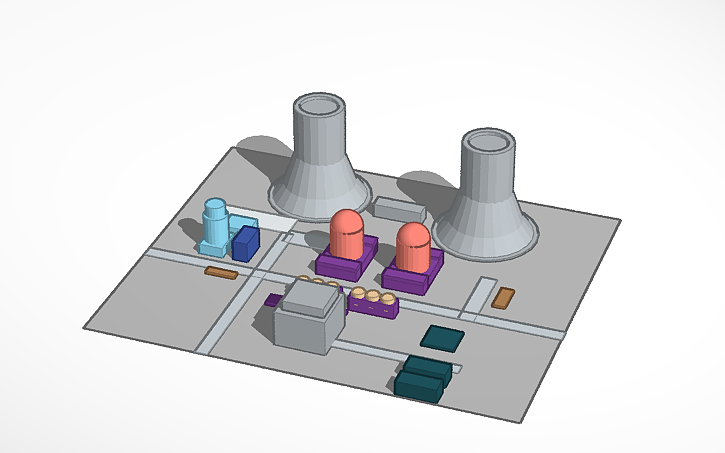 3D design Simpsons: The Nuclear Power Plant - Tinkercad