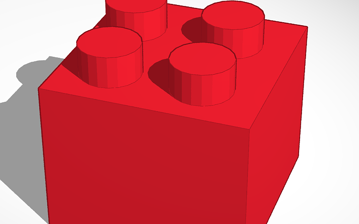 3D design Lego 2x2 Brick - Tinkercad