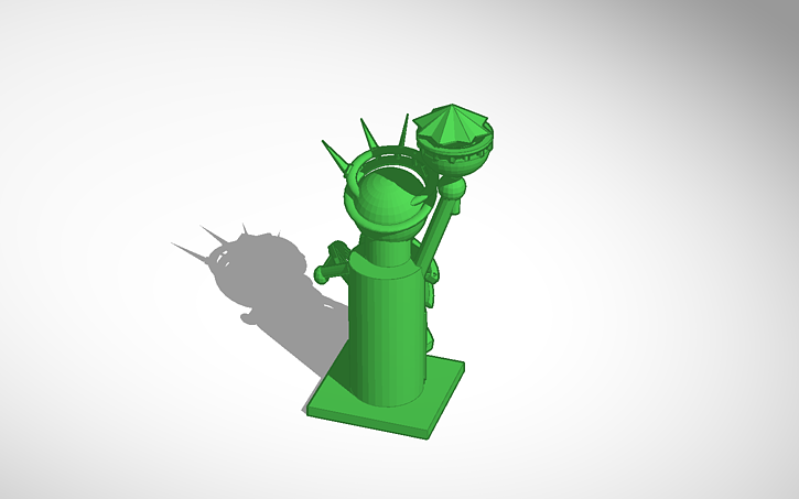 3D design Lady liberty - Tinkercad