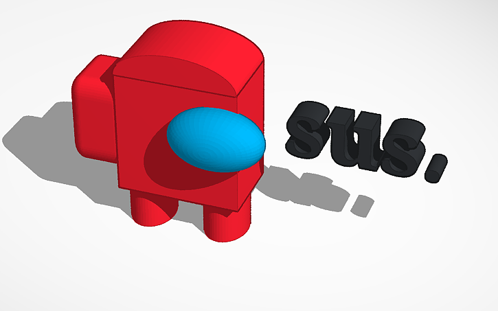 3D design amogus - Tinkercad
