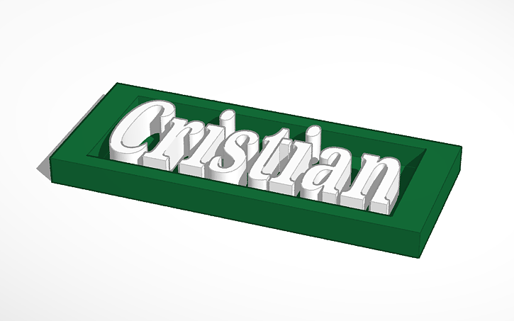 3D design Nameplate - Tinkercad