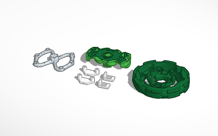 3D design BeyBlade Burst GT Chain Kerbeus - Tinkercad