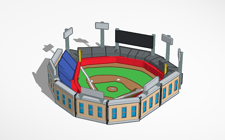 3D design Baseball Field - Tinkercad