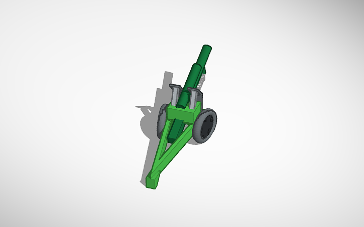 3D design morden artillery cannon - Tinkercad