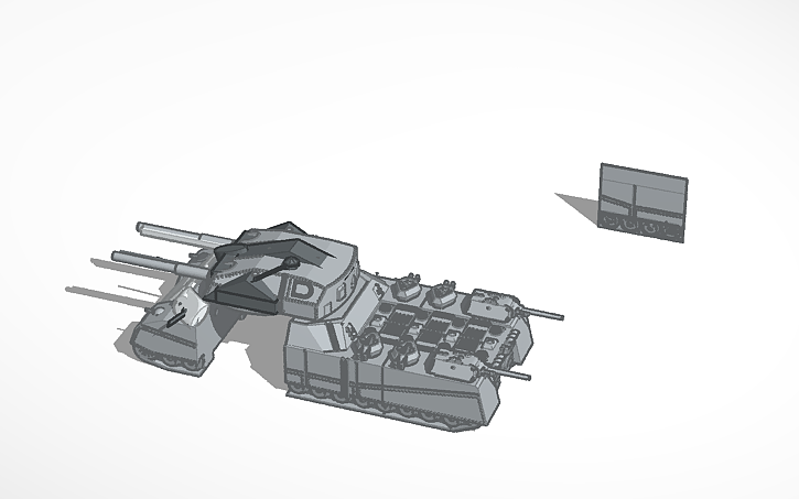 3D design Ratte P 1000 upgrade - Tinkercad