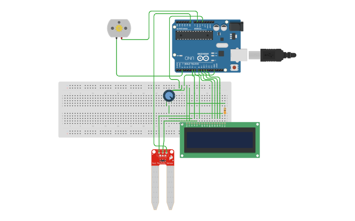 Circuit design Humidity sensor - Tinkercad