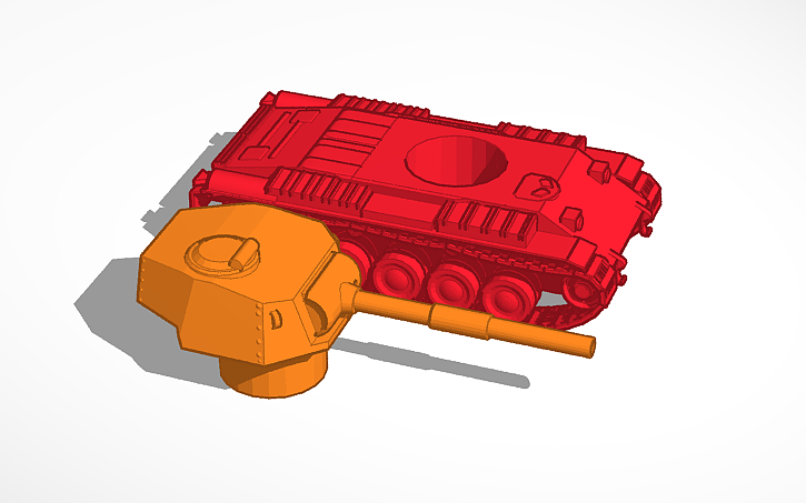 3D design Vickers Light Tank Turret-Hull - Tinkercad