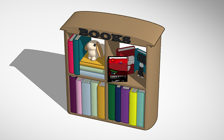 3D design Bookcase - Tinkercad