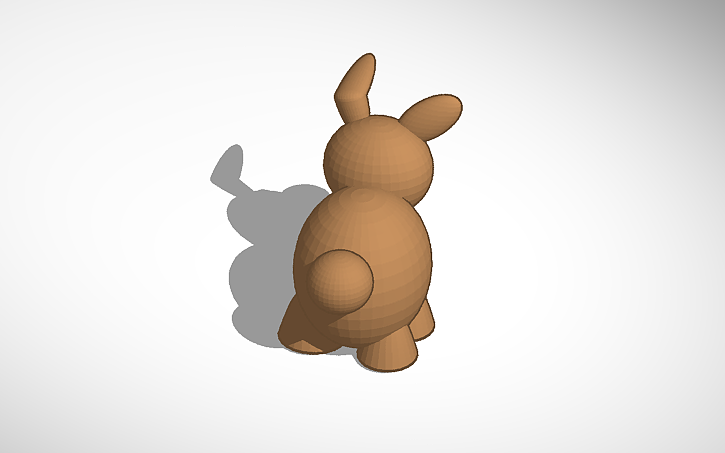 3D design cute rabbit - Tinkercad