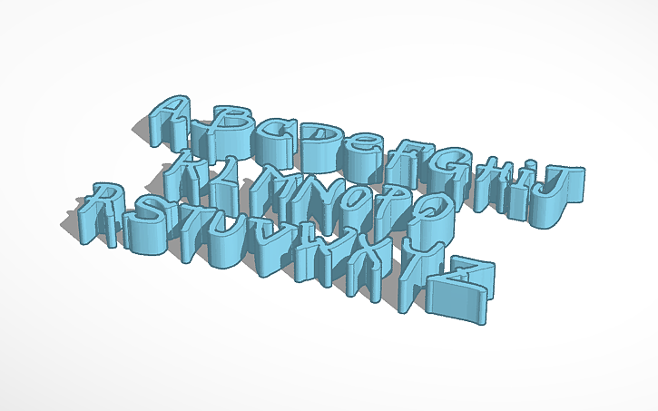 3D design fonts - Tinkercad