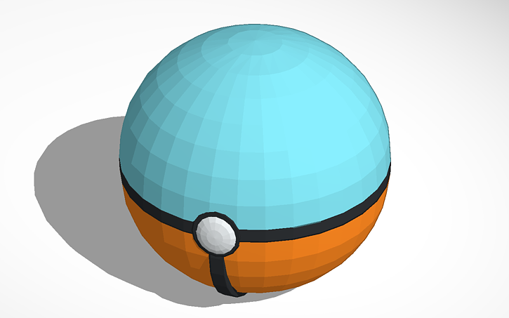 3D design Typing Pokeball - Tinkercad