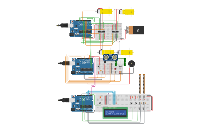 Circuit design RC Car Project - Stage 3 - Tinkercad
