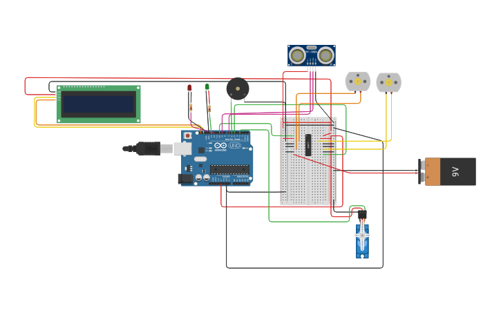 Circuit design AGV Autonomous Car With CodeBlocks - Tinkercad