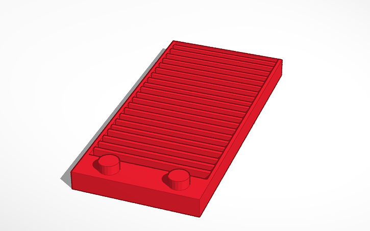 3D design basic 240mm radiator - Tinkercad