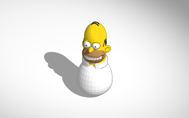 3D design Homer Simpsons - Tinkercad