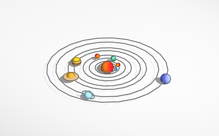 3D design Solar System - Tinkercad