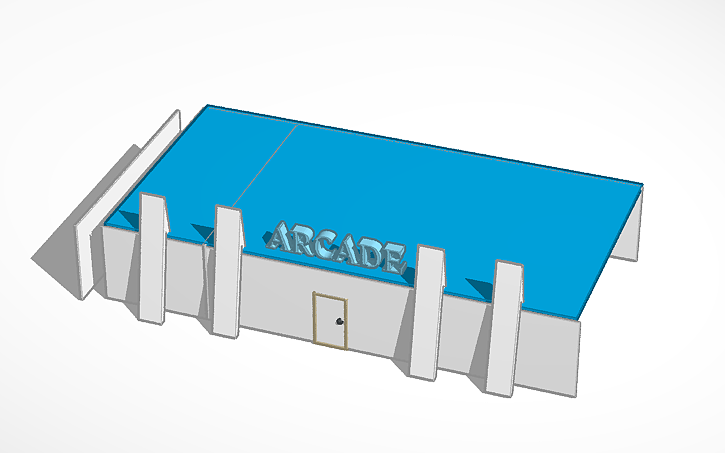 3D design Jurassic World Arcade - Tinkercad