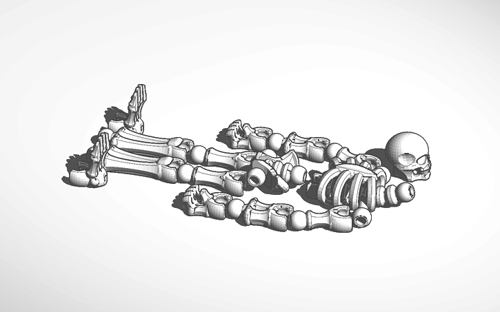 3D design Working Skeleton Action Figure - Tinkercad