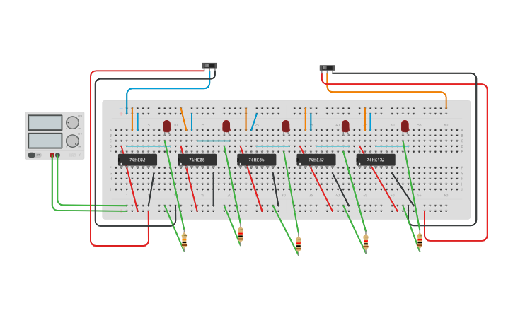 Circuit design DSM LAB 2 Experiment 1 - Tinkercad