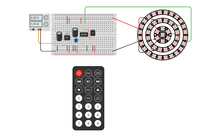 Circuit design Tail Light replacement - Tinkercad