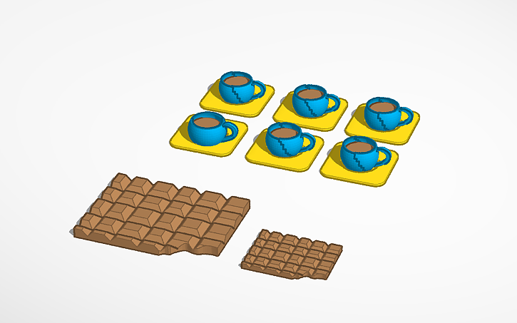 3D design Fincan Takımı - Tinkercad