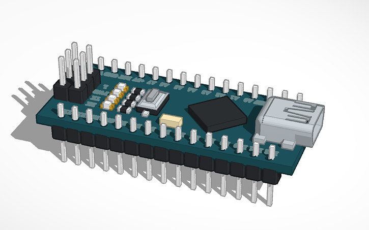 3D design Arduino Nano - Tinkercad